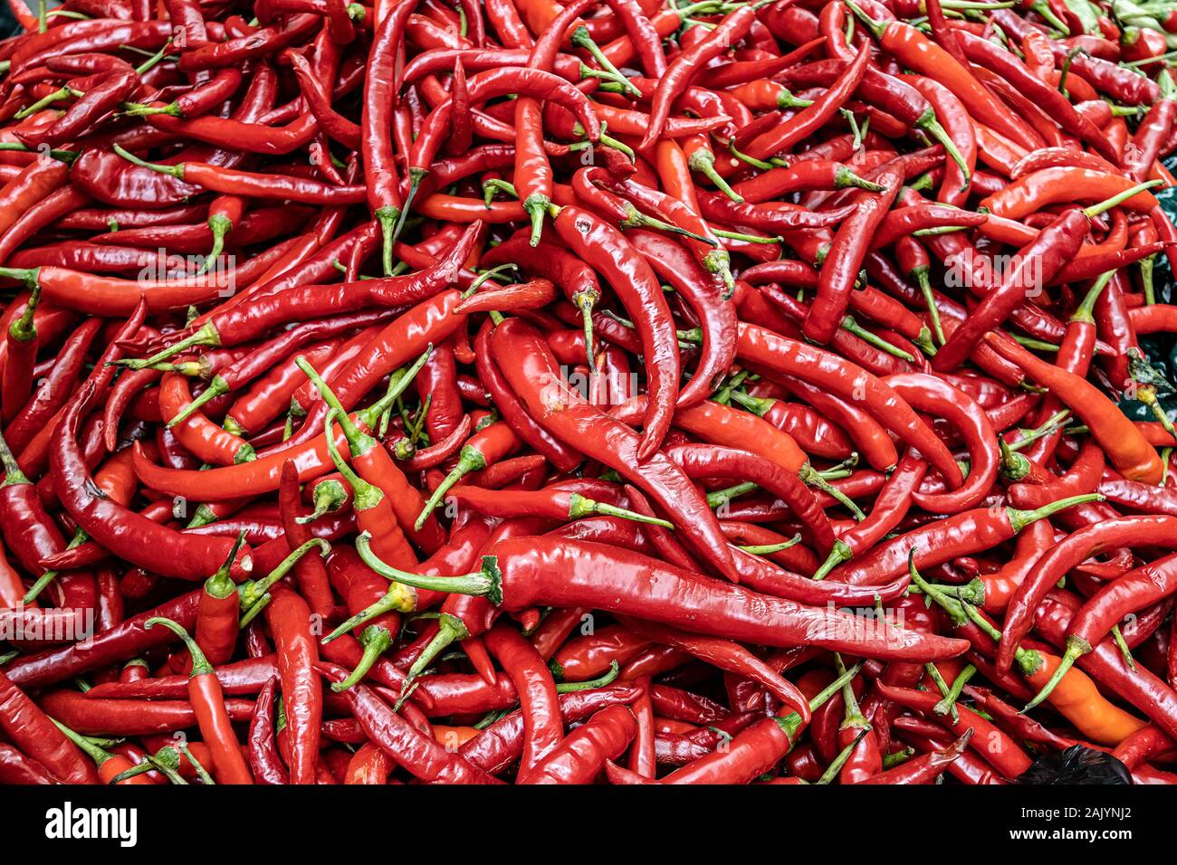 Red Chilli Background. India Ingredient for Sale in Market Stock Photo ...