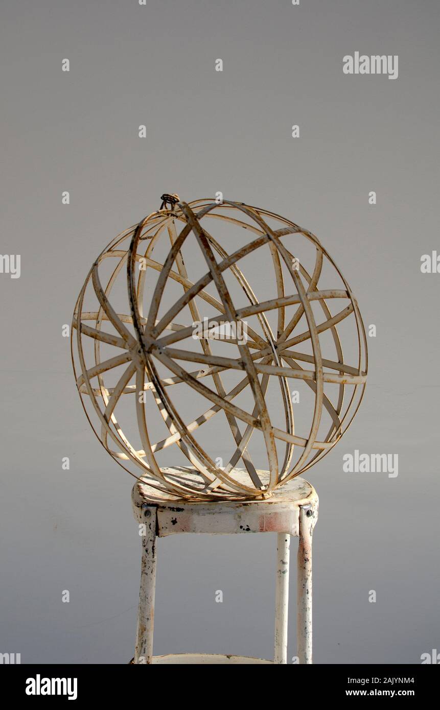 Metal Globe. Curious Object still life photography Stock Photo - Alamy