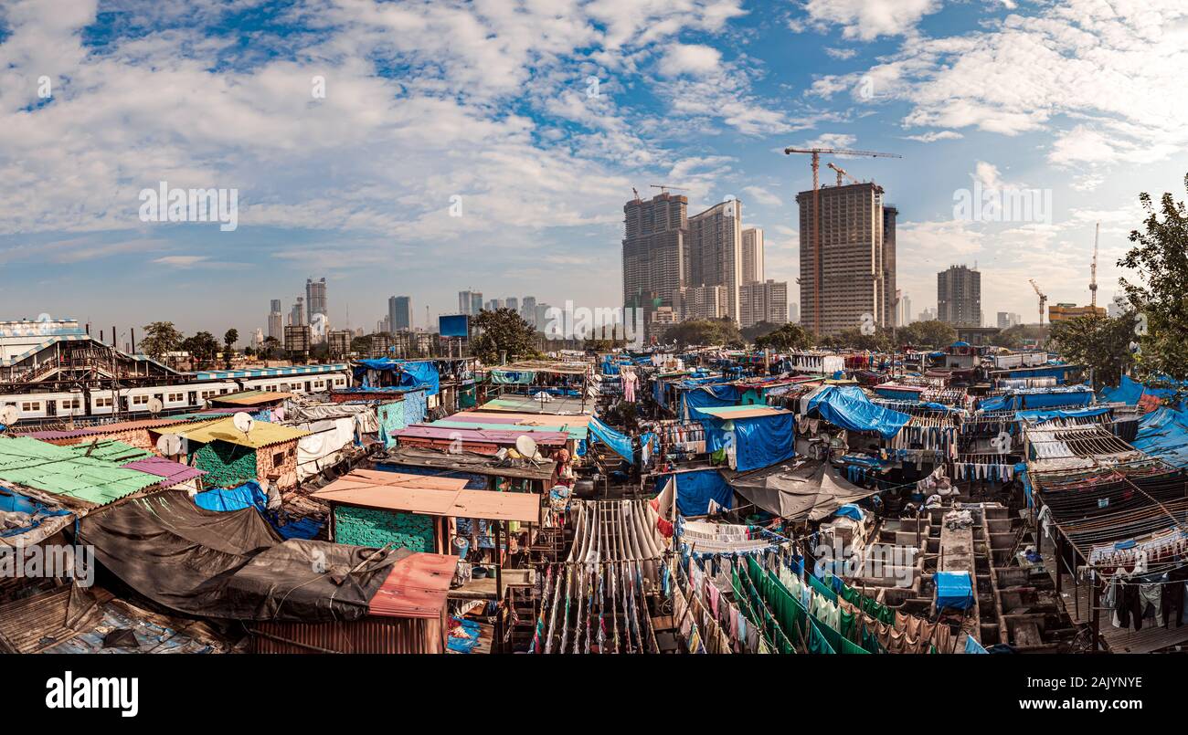 Dhobi Ghat (Mahalaxmi Dhobi Ghat) was an open air laundromat (lavoir ...