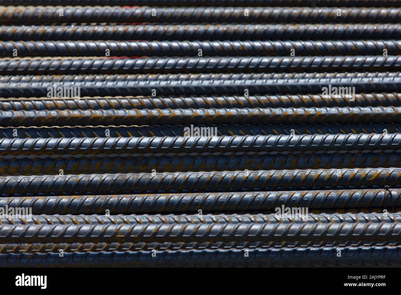 steel rebar in a construction site in a construction site Stock Photo ...