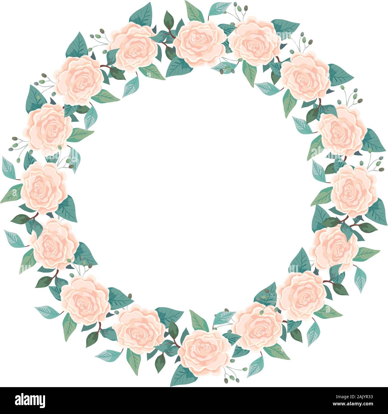 Circular frame beautiful roses garden hi-res stock photography and ...