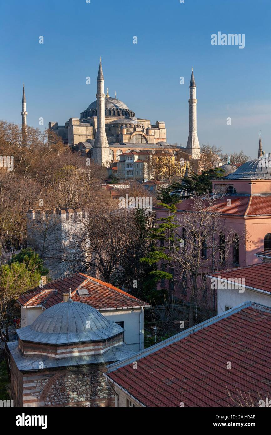 The Hagia Sophia in Istanbul, Turkey. A former Greek Orthodox Christian ...