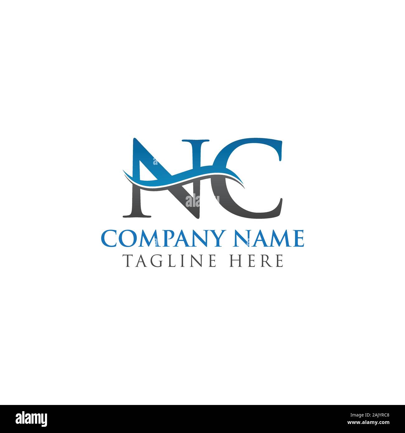 Initial Letter NC Logo Design Vector Template. NC Letter Logo Design ...