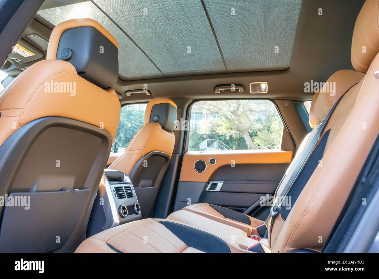 Hong Kong, China Oct, 2019 : Range Rover Sport Interior on Oct 15 2019 ...