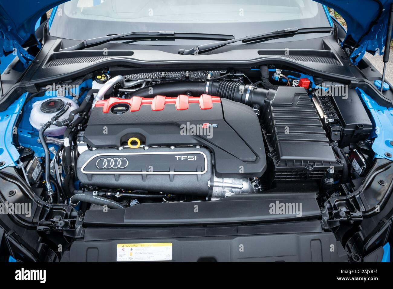 Hong Kong, China Oct, 2019 : Audi TTRS Engine on Oct 30 2019 in Hong ...