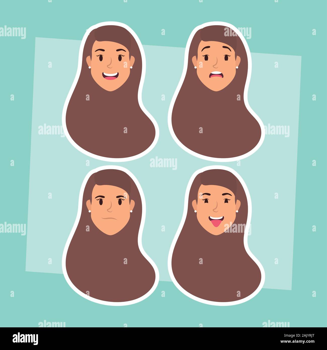 Various Characters Heads Stock Vector Images - Alamy