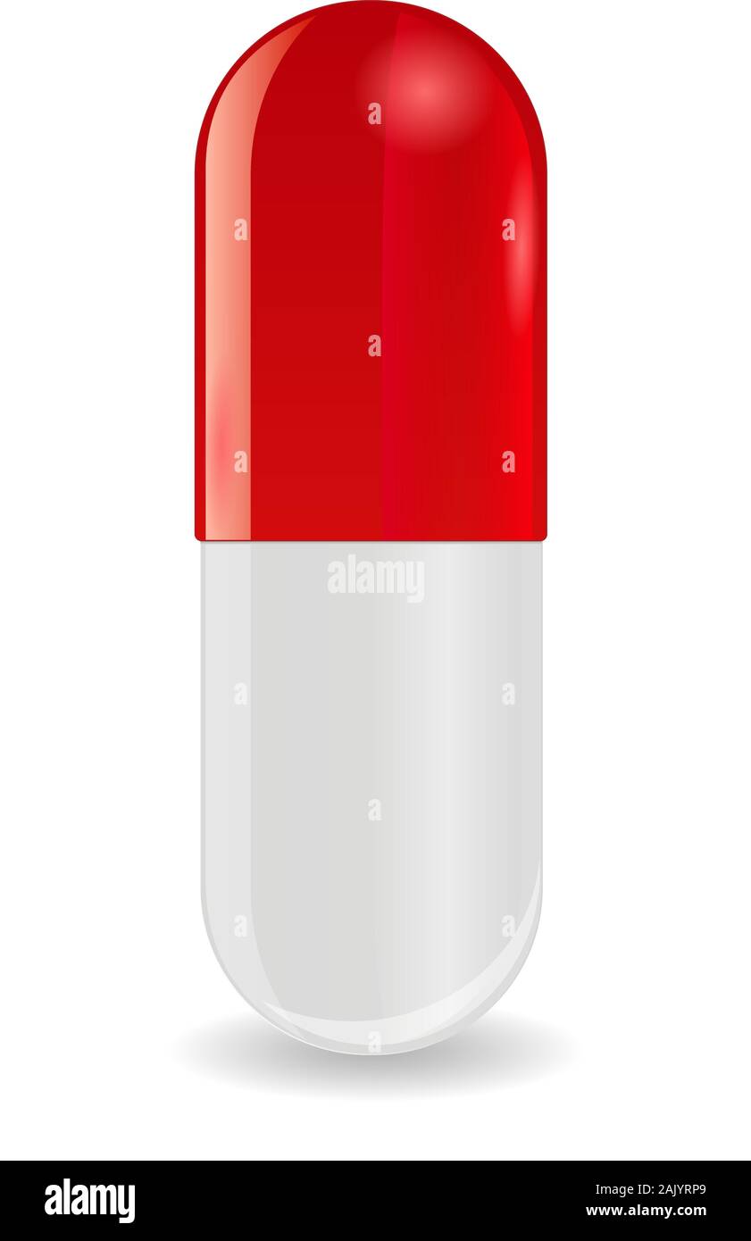 Red capsule illustration vector hi-res stock photography and images - Alamy