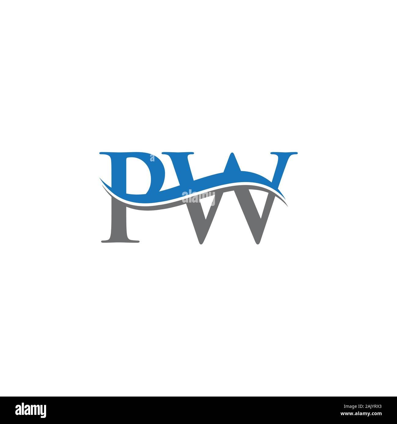 Initial letter pw hi-res stock photography and images - Alamy