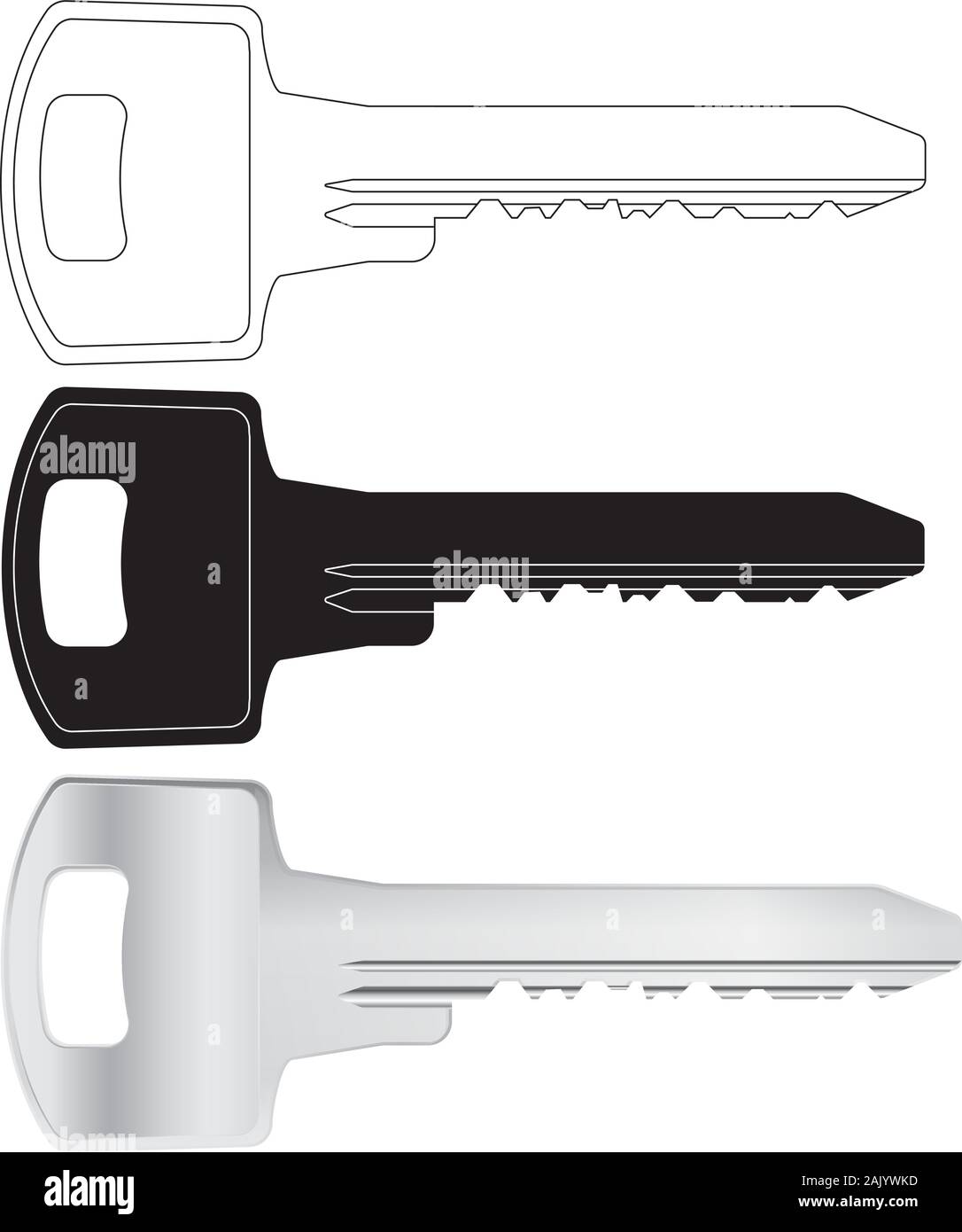 Metal key Stock Vector Images - Alamy