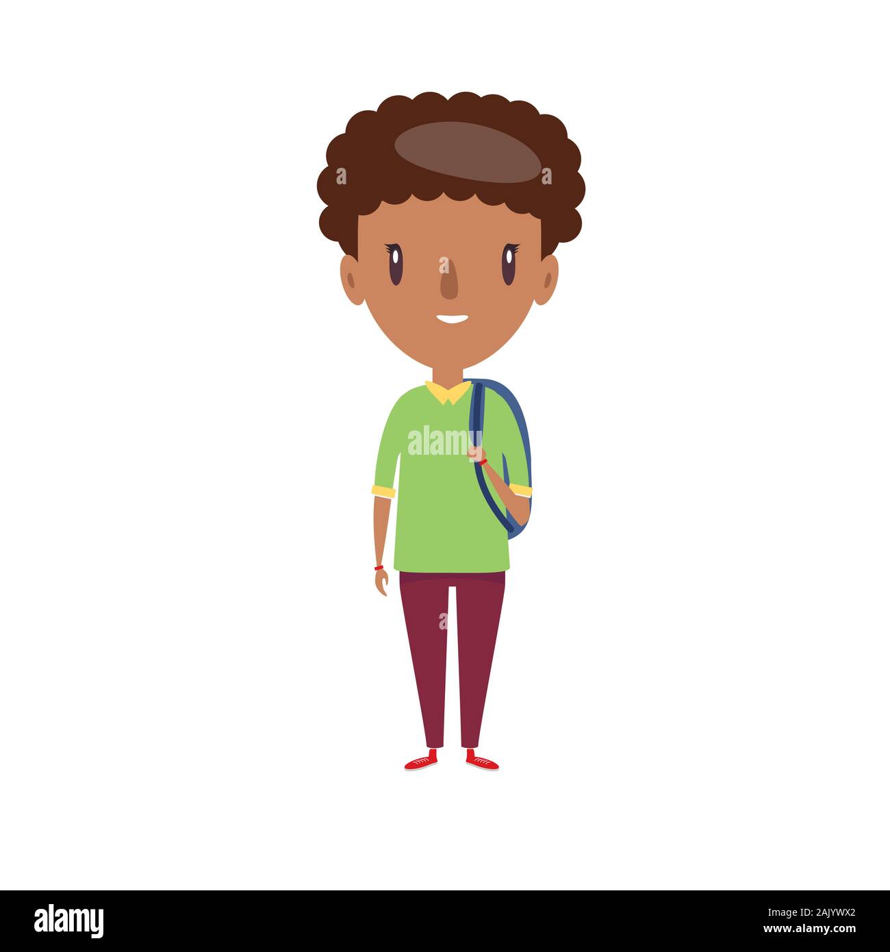 Smiling school kid. Cheerful elementary school student, kindergarten ...