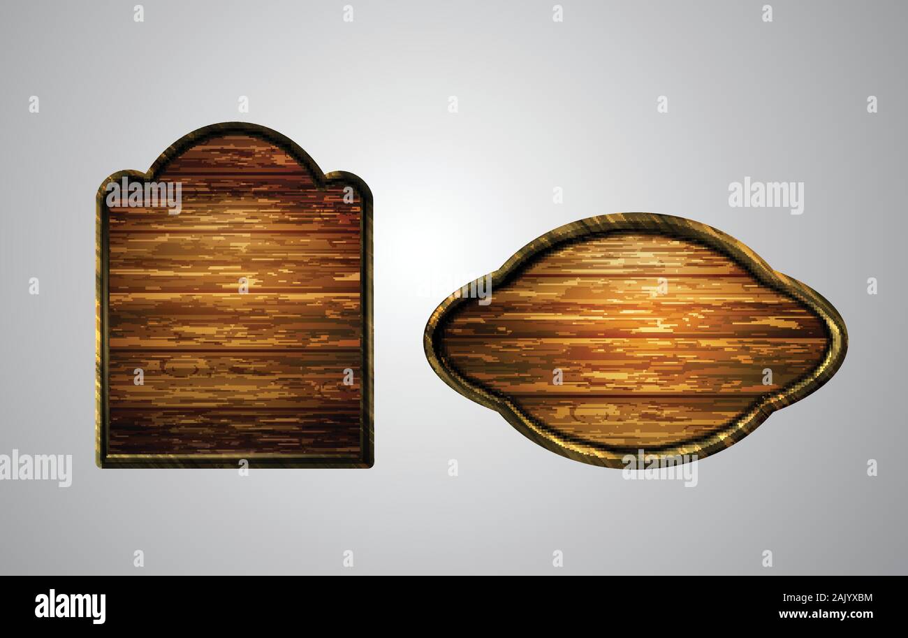 Vector realistic illustration of wooden signboard Stock Vector Image ...