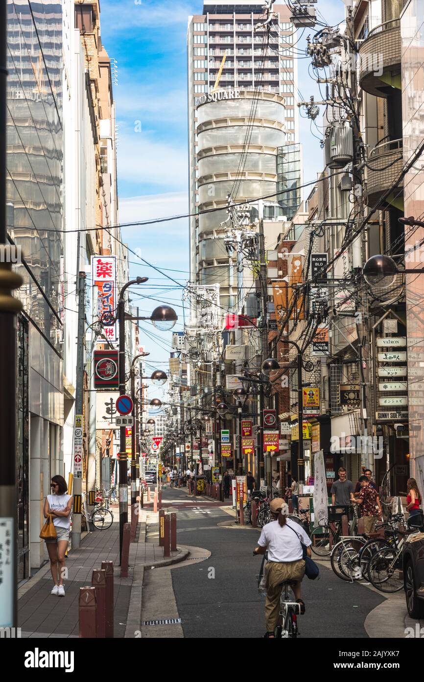 Osaka,Japan, Asia - September 2, 2019 : Alley along Shinsaibashisuji in ...