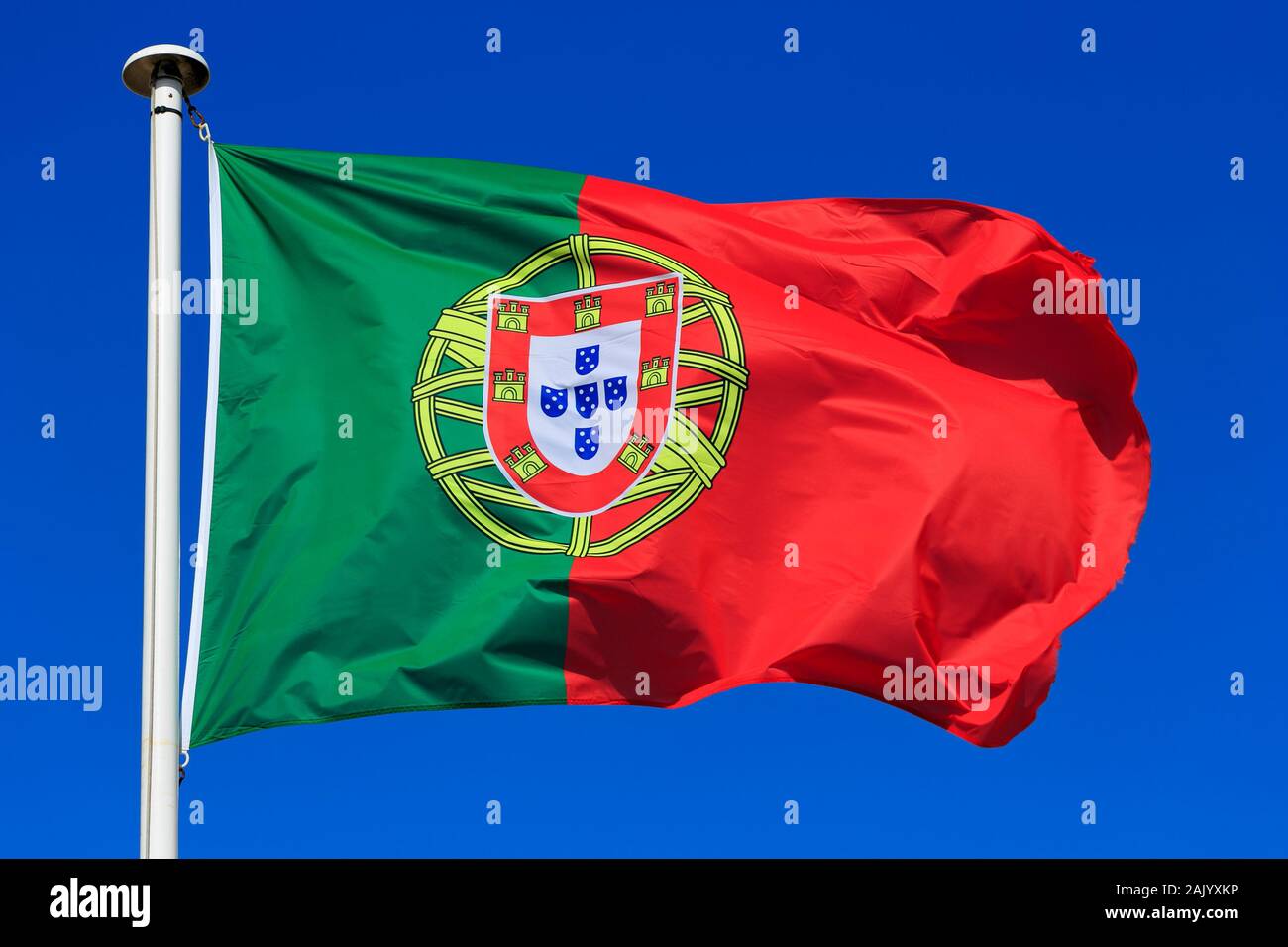 National Flag of Portugal, Lisbon, Portugal Stock Photo - Alamy