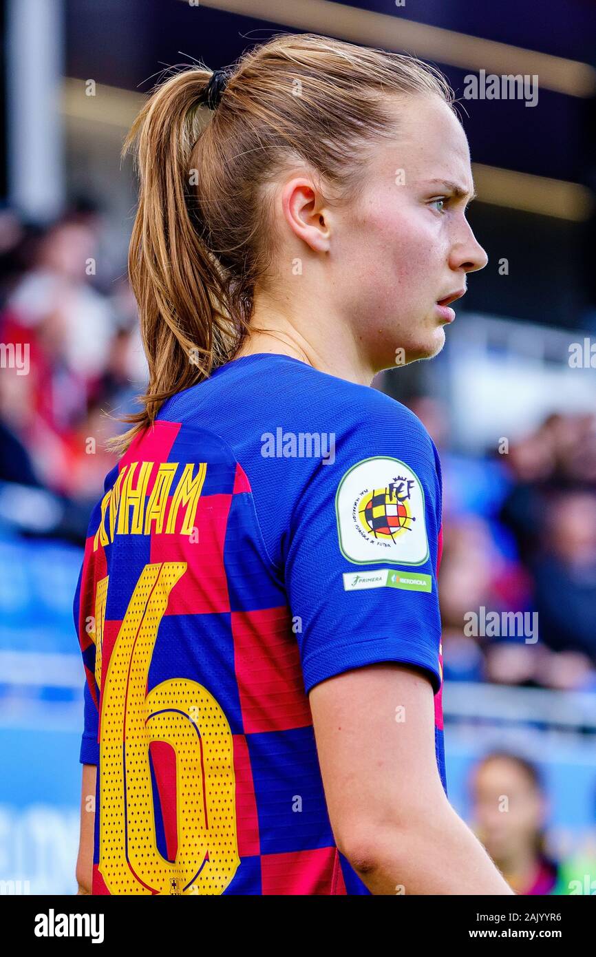 BARCELONA - DEC 21: Caroline Hansen plays at the Spanish Women League ...