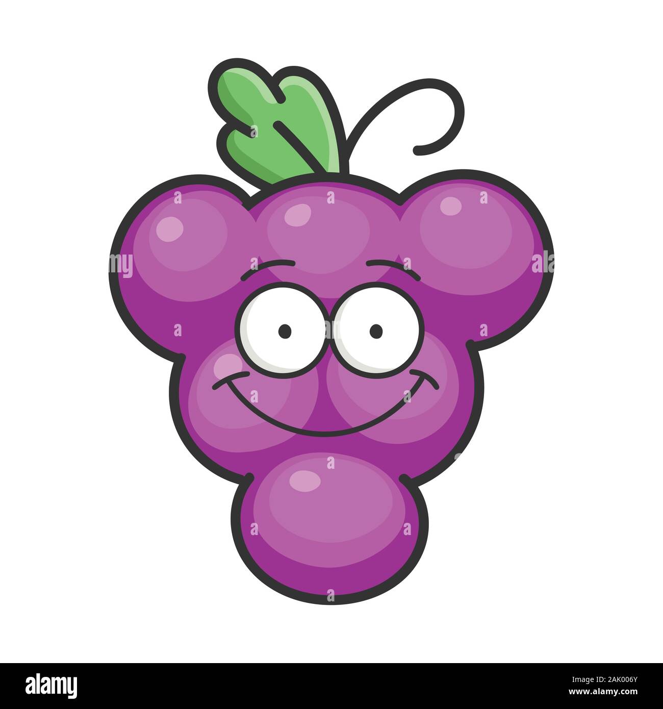 Cheerful cartoon grape character hi-res stock photography and images ...