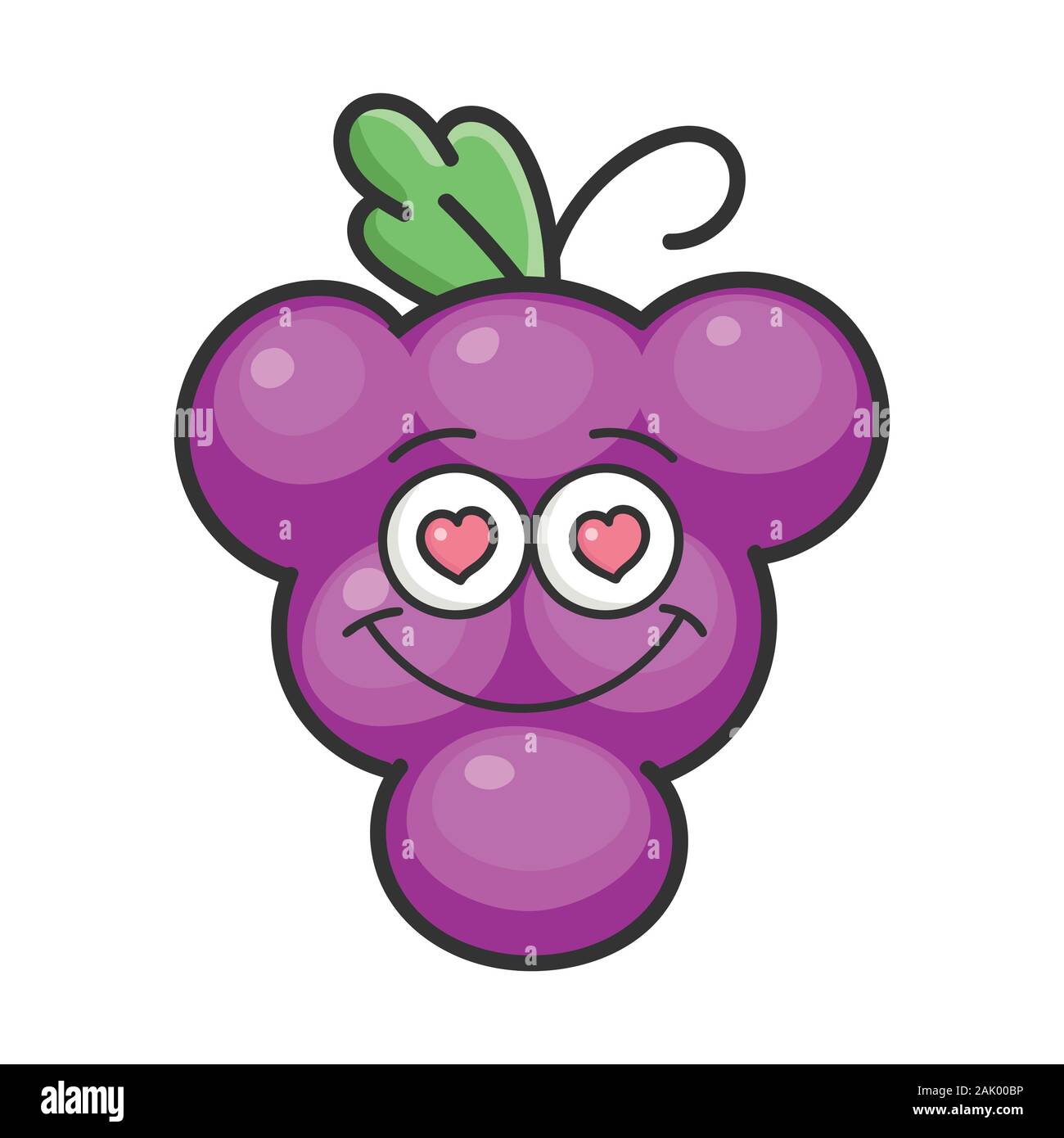 Cheerful cartoon grape character hi-res stock photography and images ...