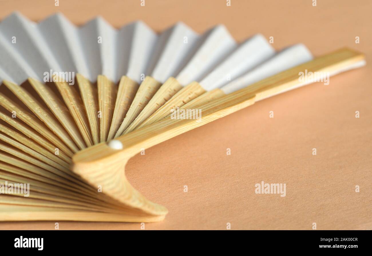 traditional Japanese foldable handheld fan (aka hand fan) made of ...