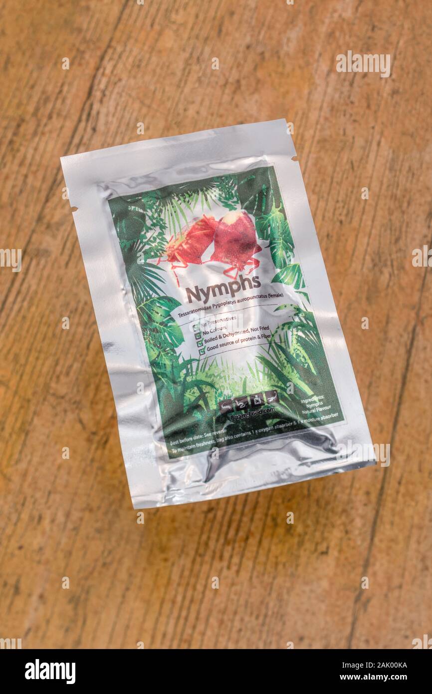 Pack of edible insects / novelty food - Nymphs / Pygoplatys ...