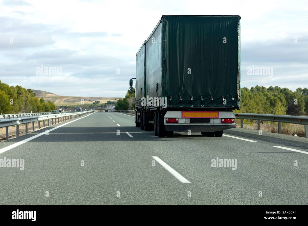 Truck running on road hi-res stock photography and images - Alamy