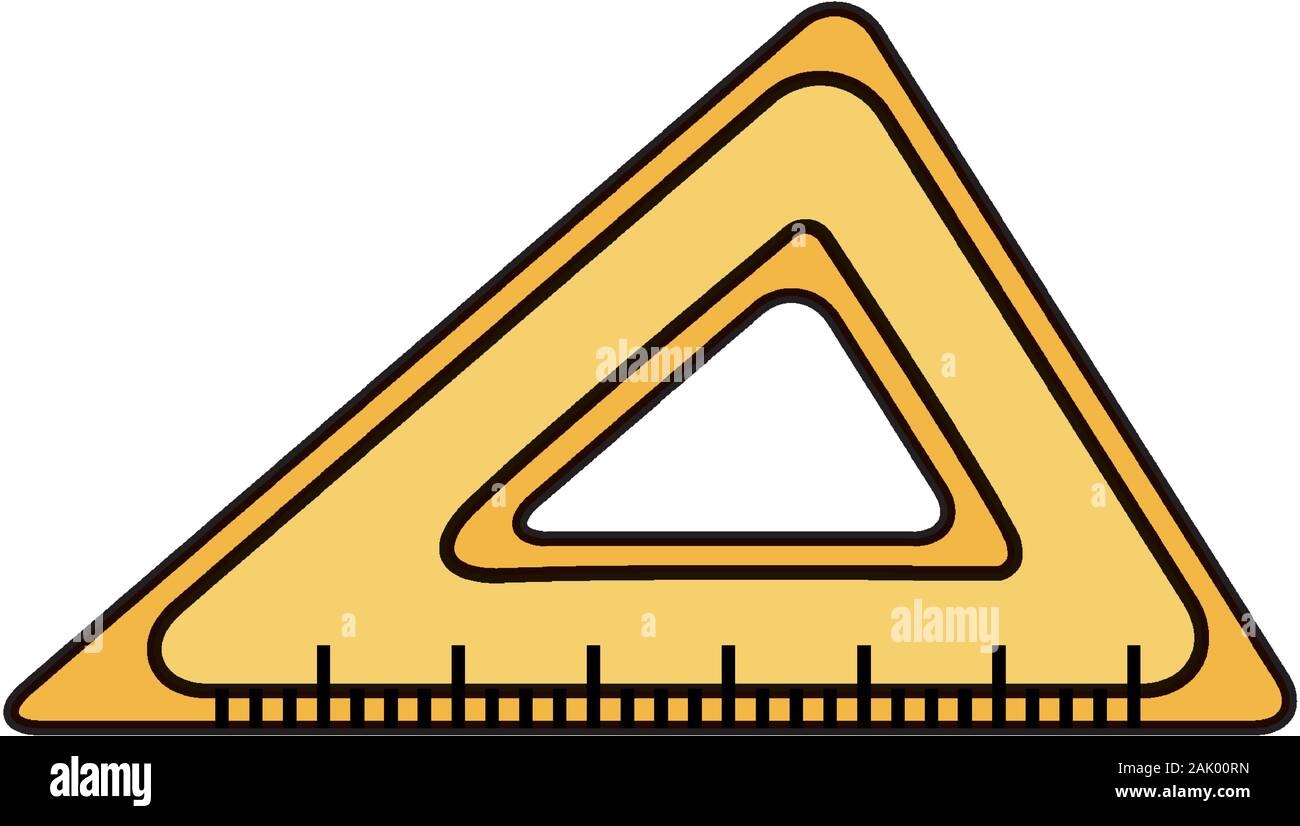 triangle rule school supply isolated icon Stock Vector Image & Art - Alamy