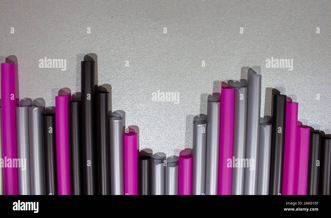 colorful drinking straws in different lengths Stock Photo - Alamy