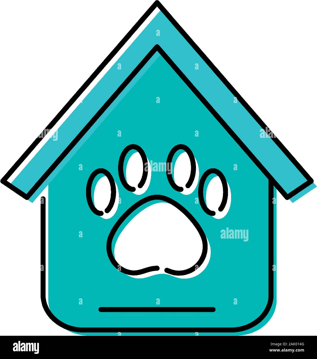 house with paw print mascot Stock Vector Image & Art - Alamy