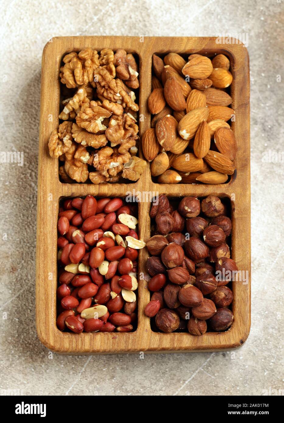 natural organic nuts mix for healthy eating Stock Photo - Alamy