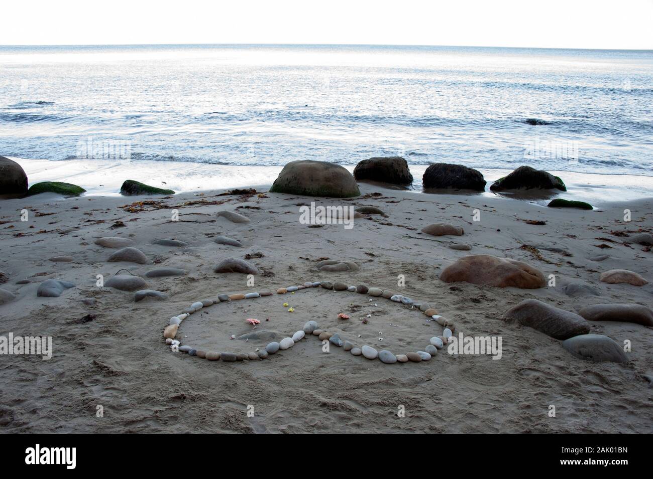 Love hearts beach hi-res stock photography and images - Alamy