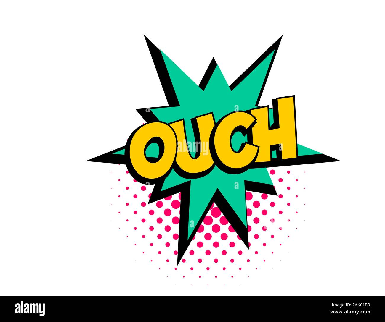 Ouch speech bubble pop art comic text Stock Vector Image & Art - Alamy