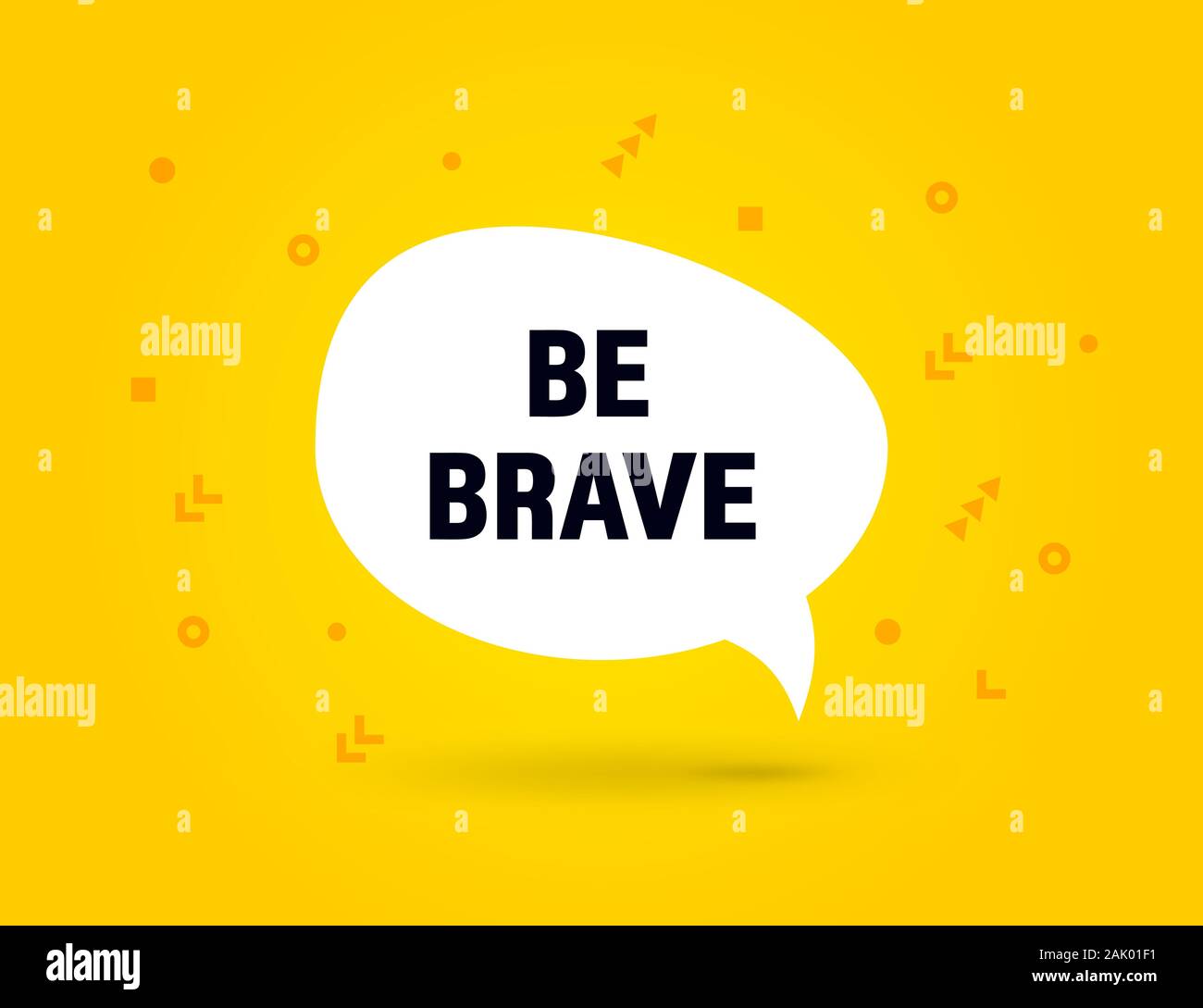 Be Brave speech bubble banner pop art memphis style Stock Vector Image ...