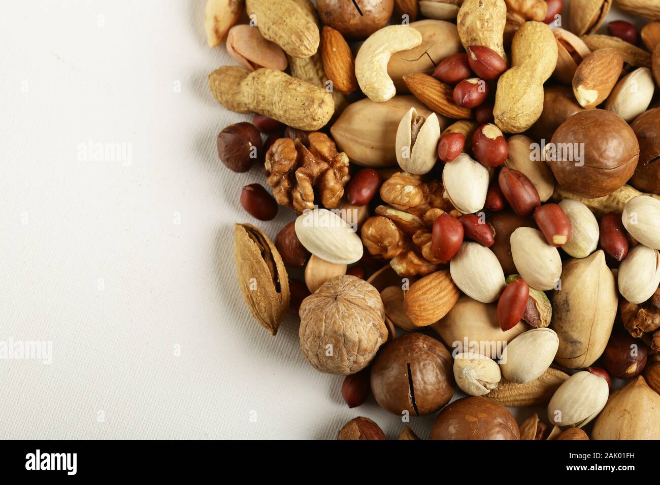 natural organic nuts mix for healthy eating Stock Photo - Alamy