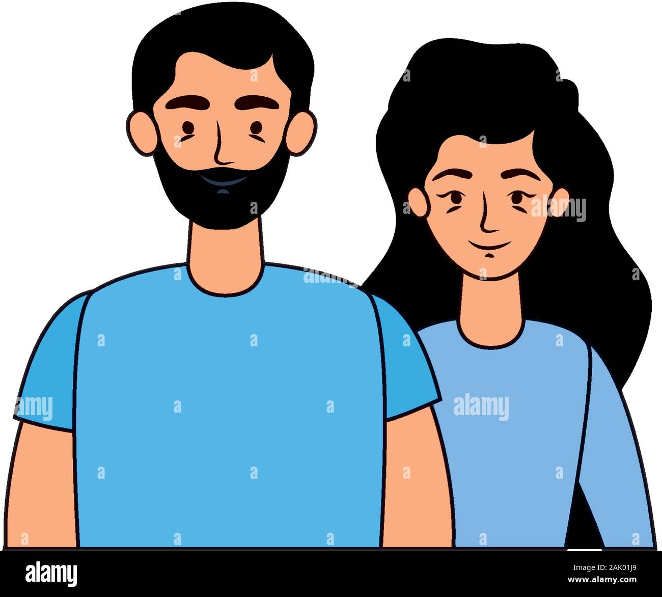 young lovers couple avatars characters Stock Vector Image & Art - Alamy