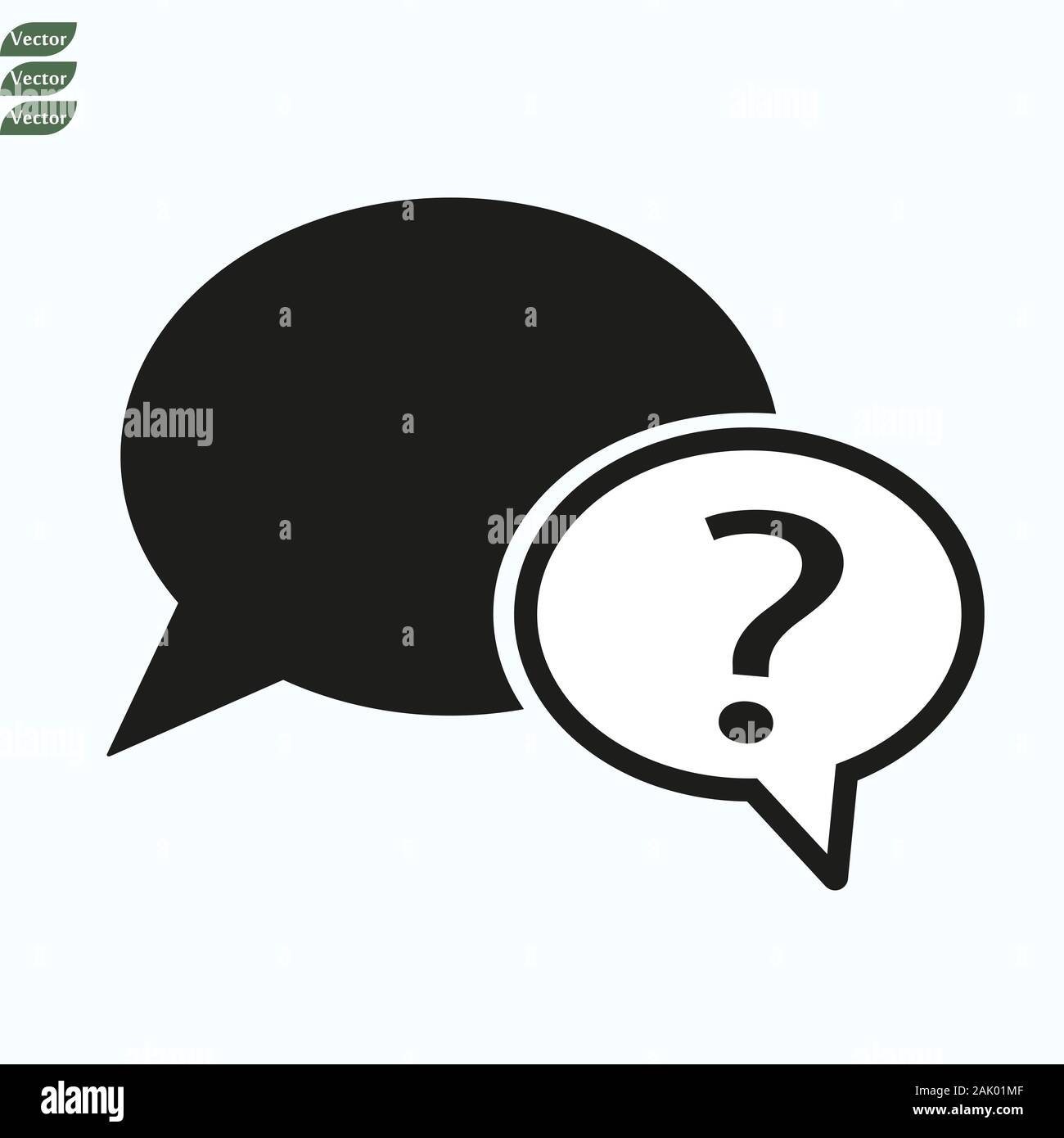 Chat, question icon. One of set web icons eps10 Stock Vector Image ...
