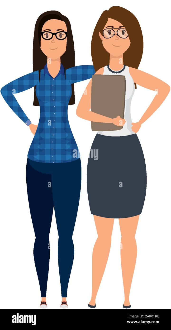 cute young businesswomen avatars characters Stock Vector Image & Art ...
