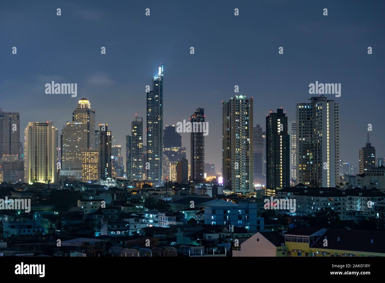 High-rise building in the capital city of Thailand Bangkok office area ...