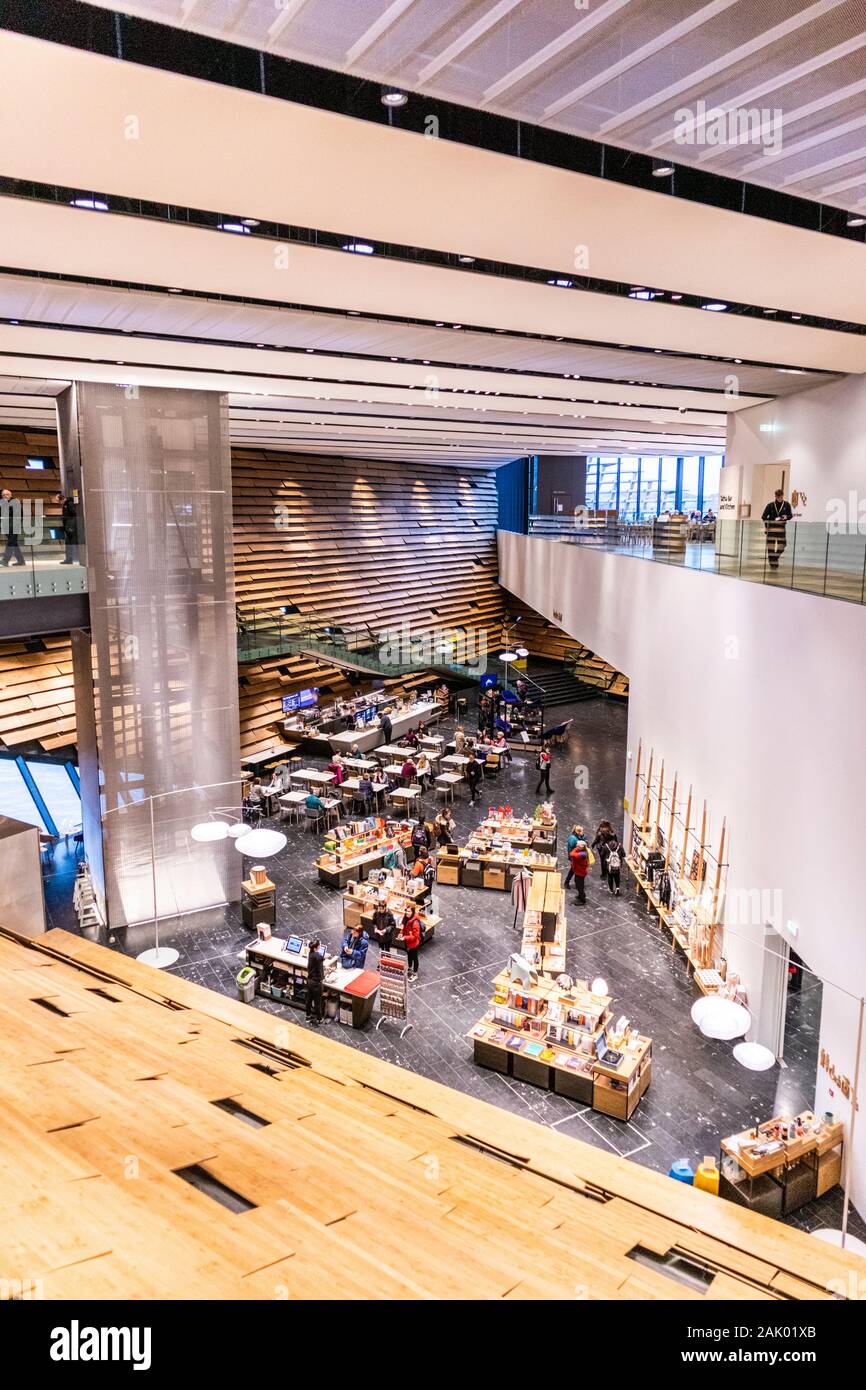 The interior of V&A Dundee, Scotland’s design museum, at Dundee ...