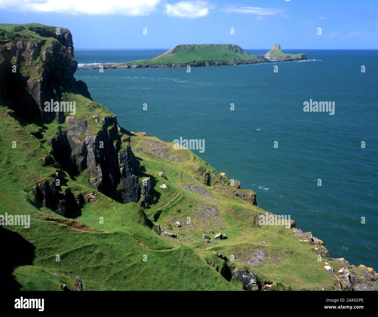 The Worms Head, Rhossili, Gower Peninsula, South Wales Stock Photo - Alamy