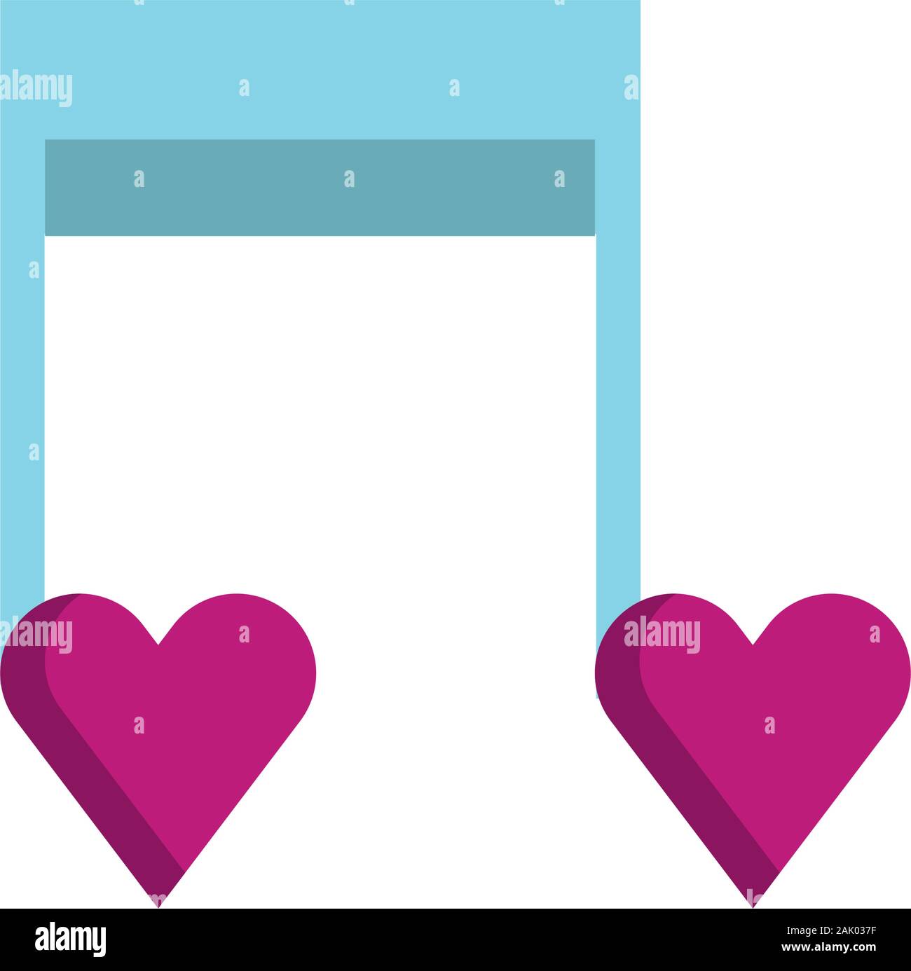 Music Note Heart Purple