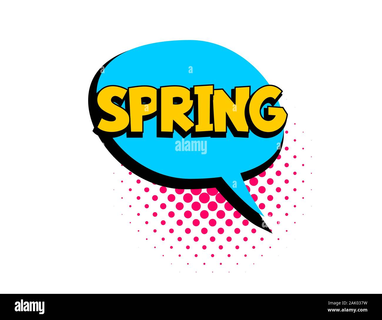 Spring speech bubble pop art comic text Stock Vector Image & Art - Alamy