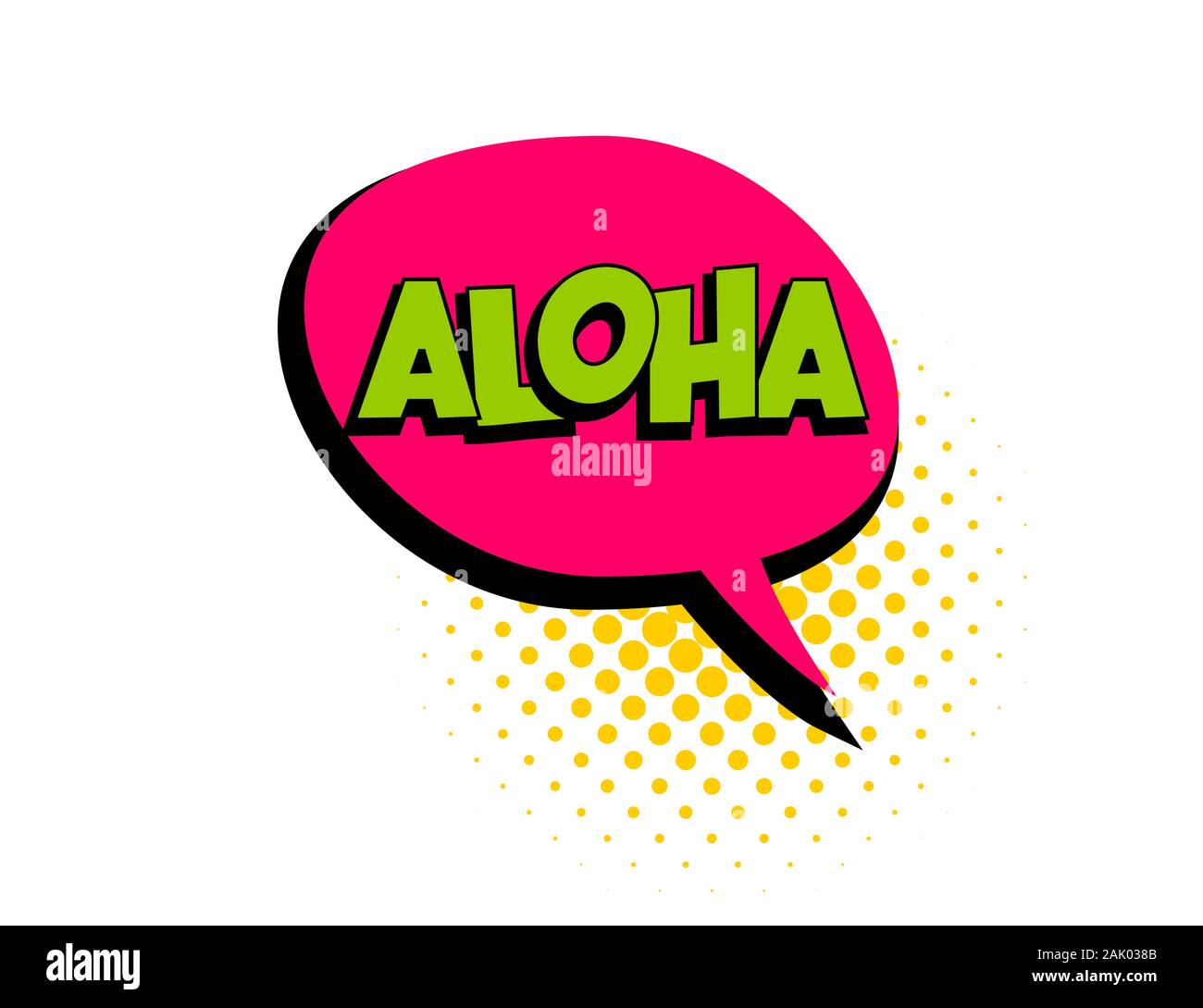 Aloha speech bubble pop art comic text Stock Vector Image & Art - Alamy