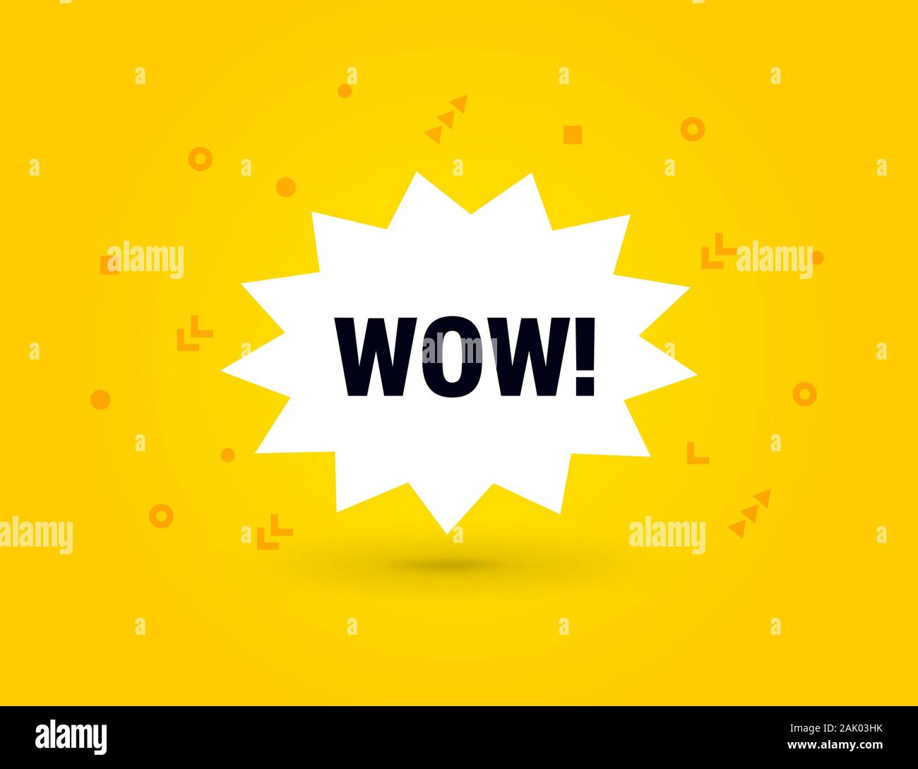 Wow speech bubble banner pop art memphis style Stock Vector Image & Art ...