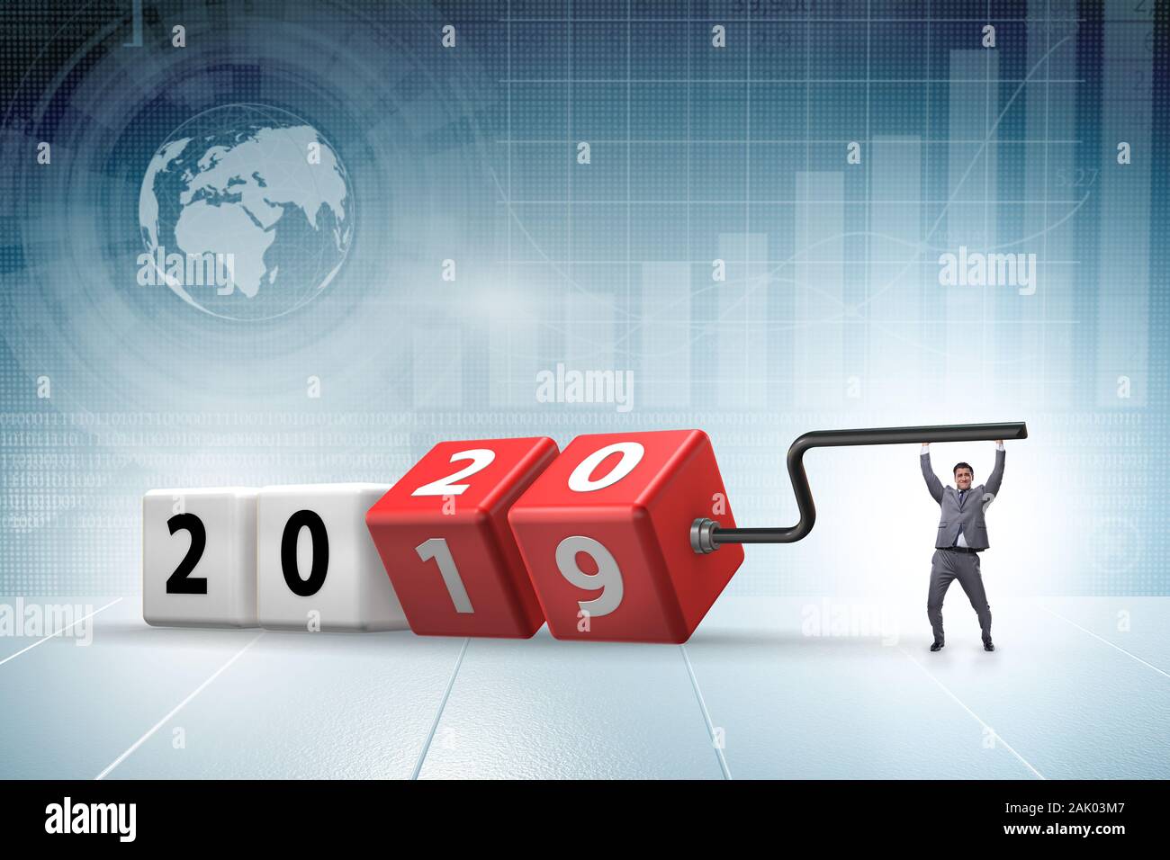The concept of changing year from 2019 to 2020 Stock Photo - Alamy