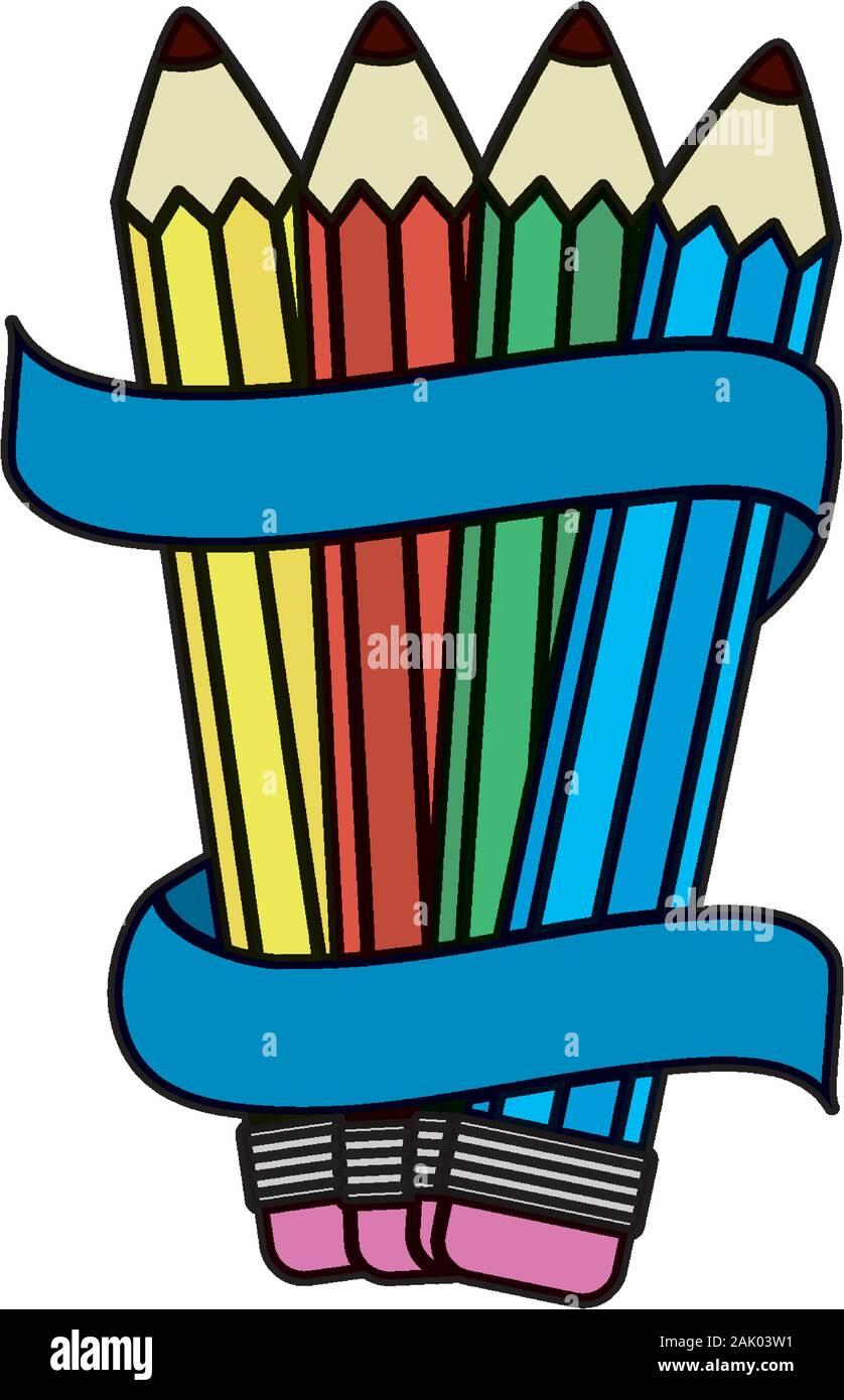 Pencils and tape Cut Out Stock Images & Pictures - Alamy