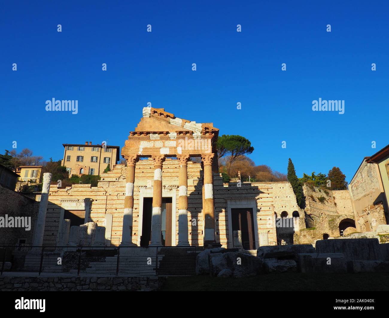 The Capitolium and Roman forum in Brescia - Italy Stock Photo - Alamy