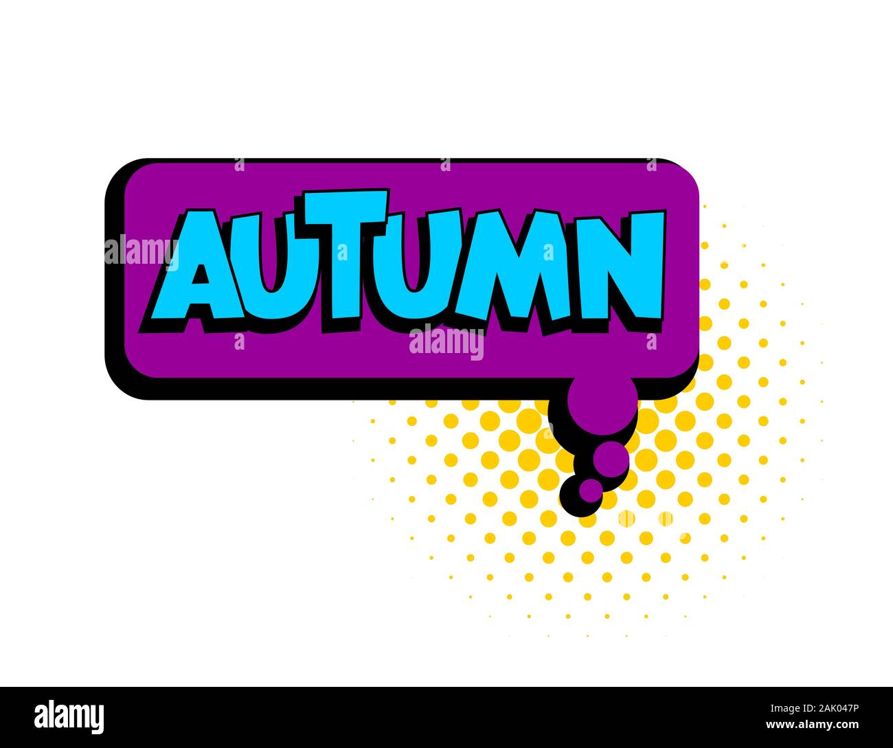 Autumn speech bubble pop art comic text Stock Vector Image & Art - Alamy