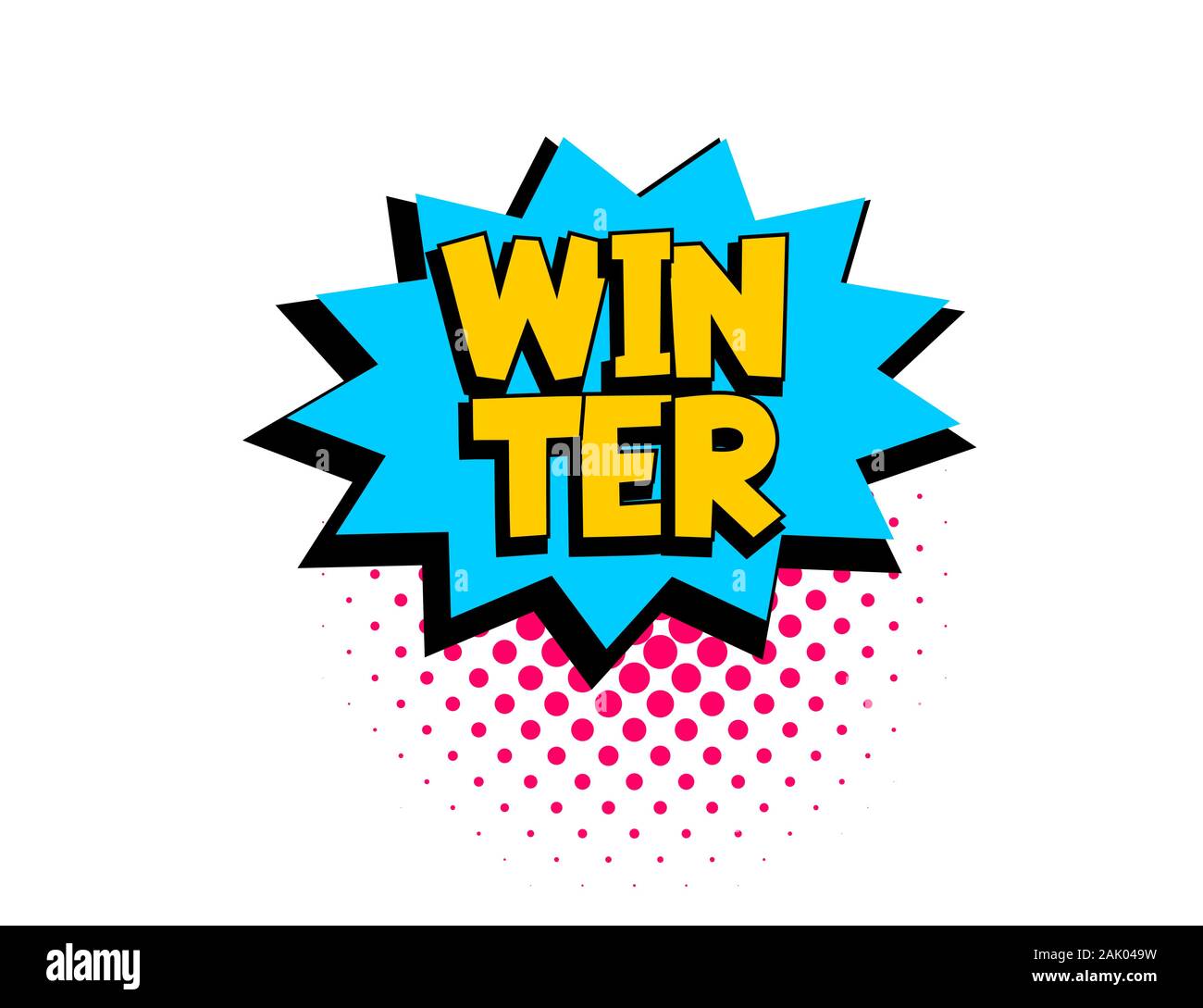 Winter speech bubble pop art comic text Stock Vector Image & Art - Alamy