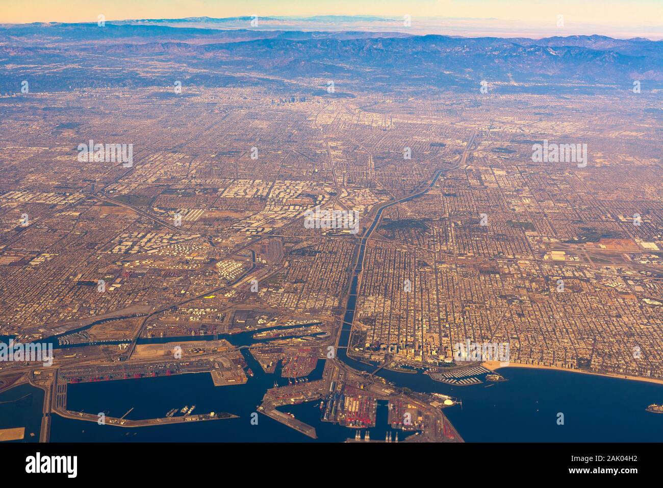 Aerial photograph long beach california hi-res stock photography and ...