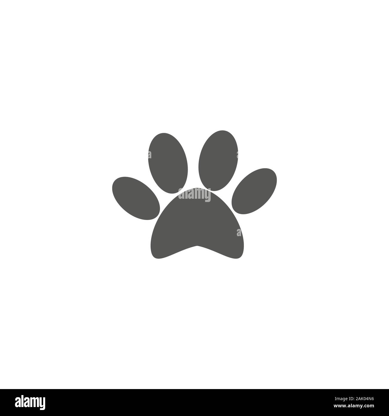 Dog paw illustration on white backgroound. icon Stock Photo - Alamy