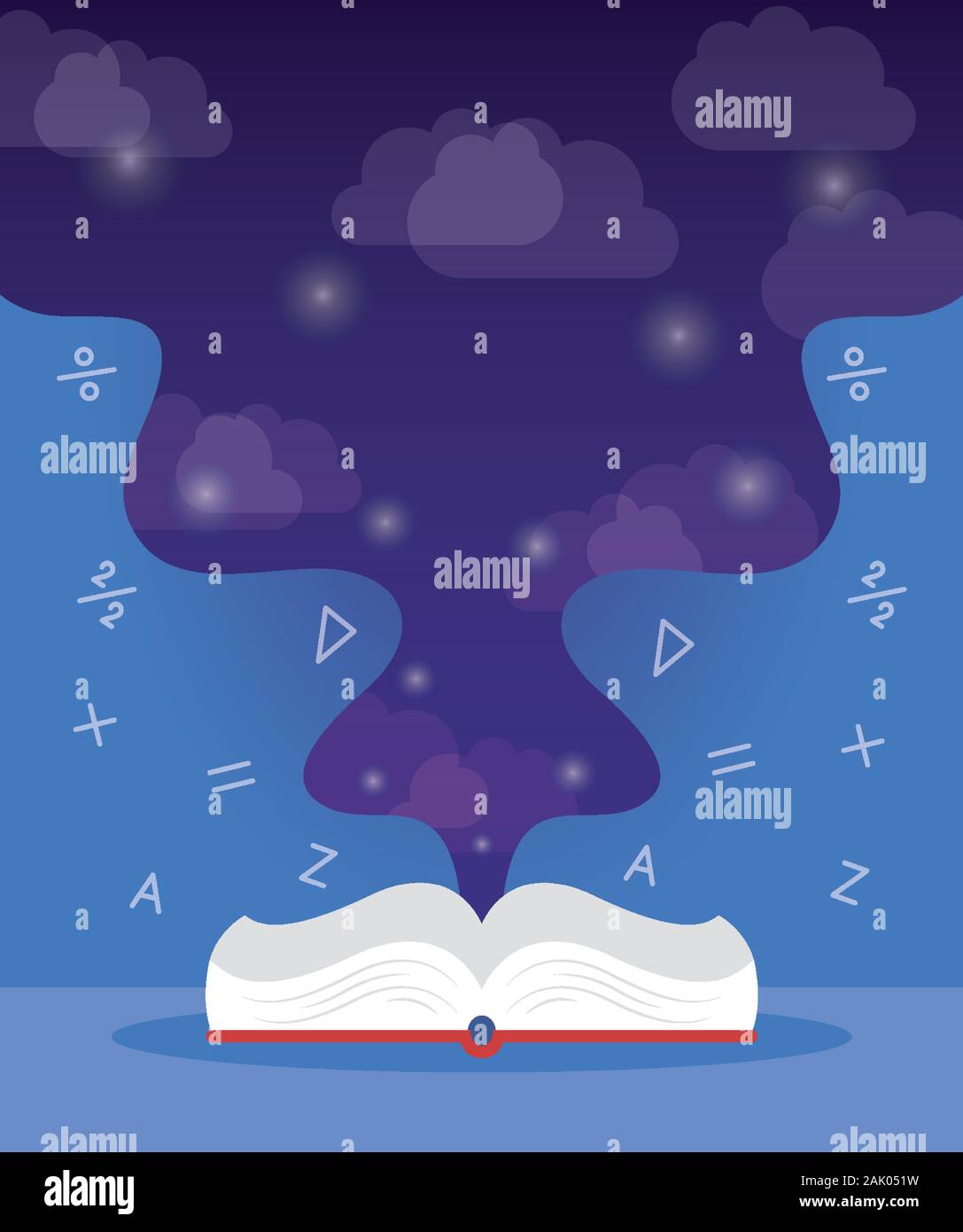 text book school supply with math symbols Stock Vector Image & Art - Alamy