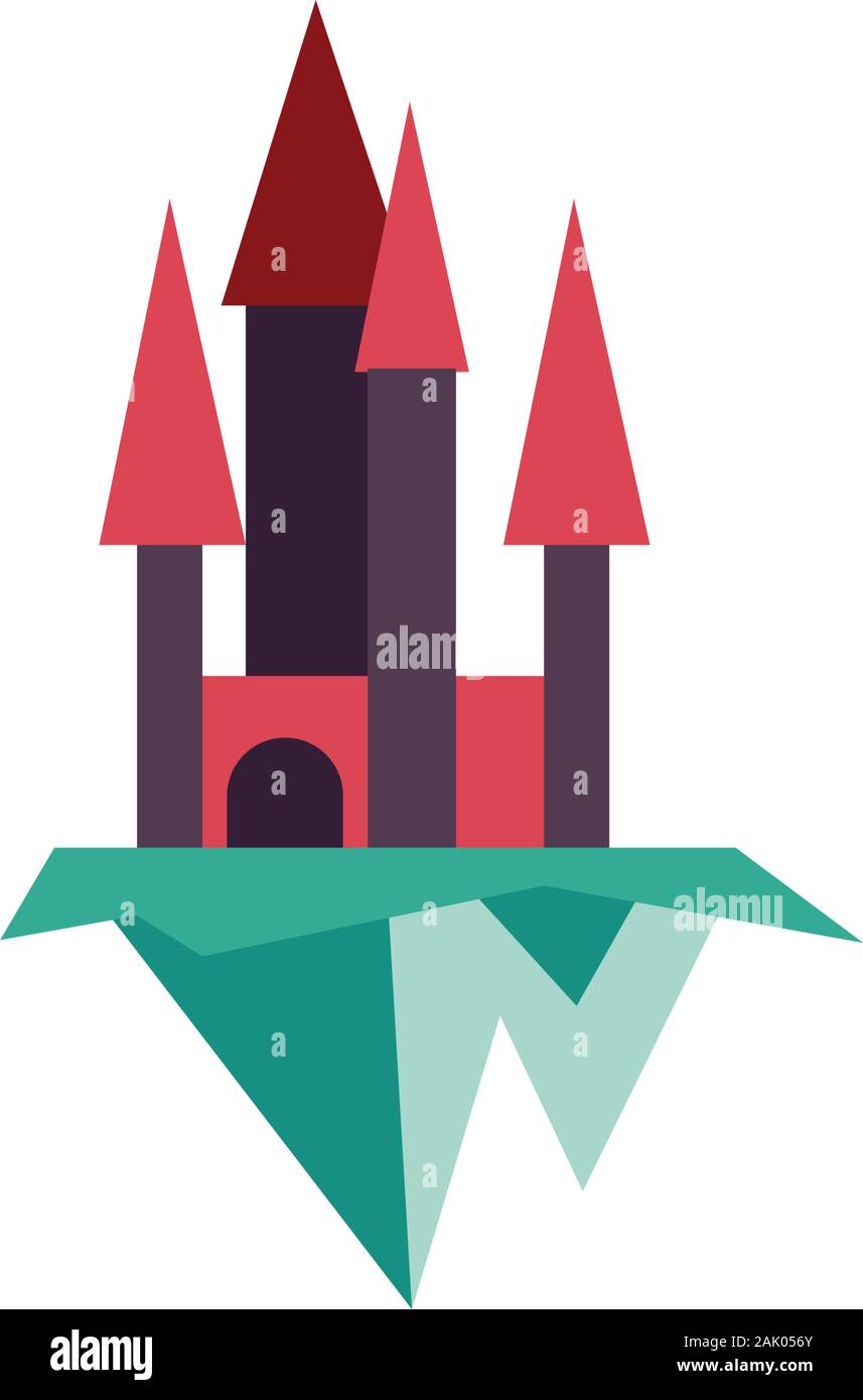 castle fairytale object isolated icon Stock Vector Image & Art - Alamy
